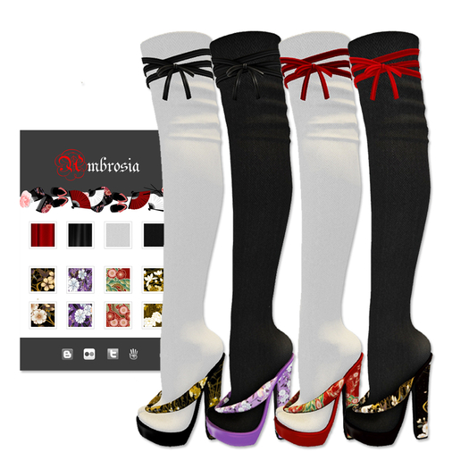 Second Life Marketplace - ***Ambrosia***GETA BOOTS[FAT] ~Maitreya